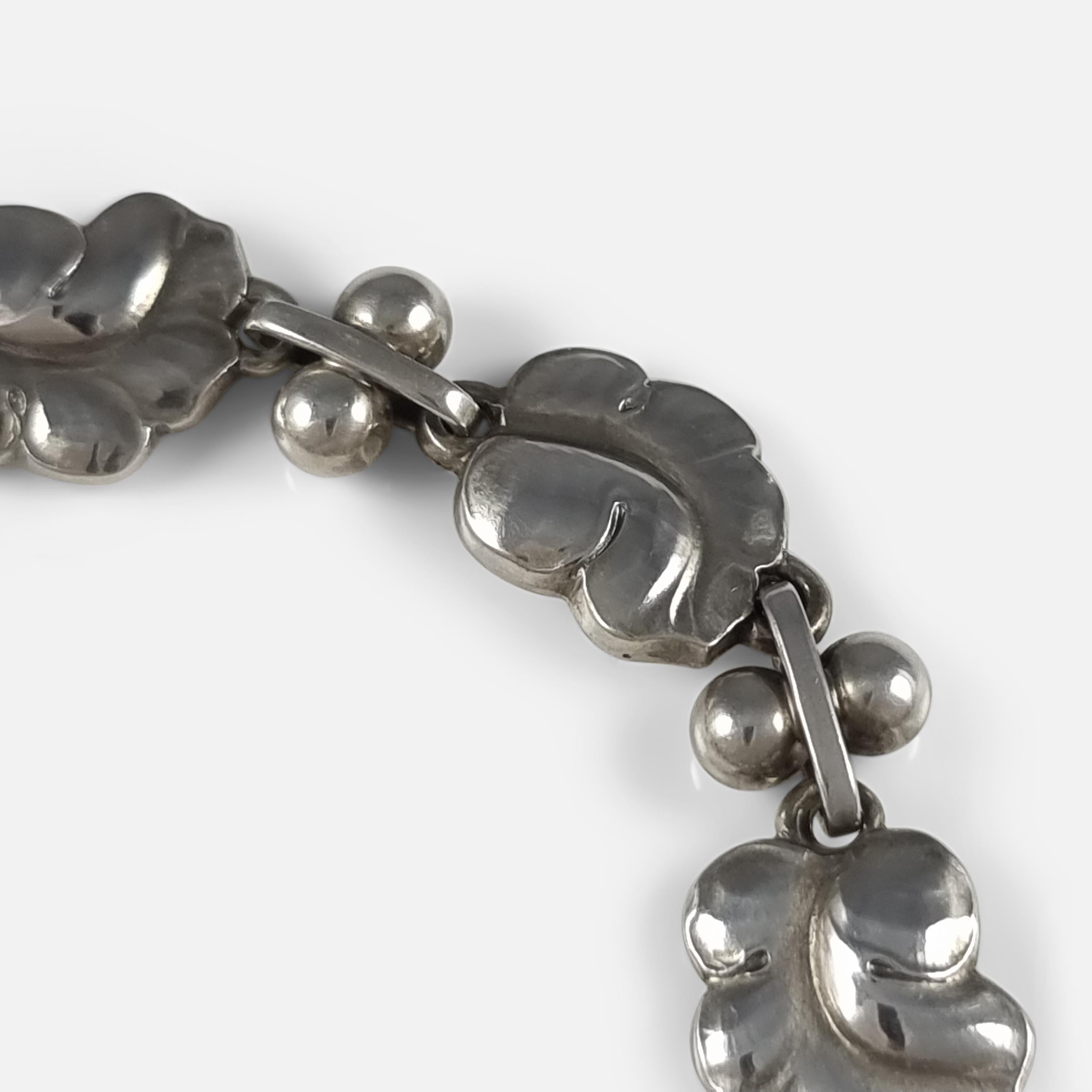 Georg Jensen Sterling Silver 'Moonlight Grapes' Bracelet #96 at 1stDibs ...