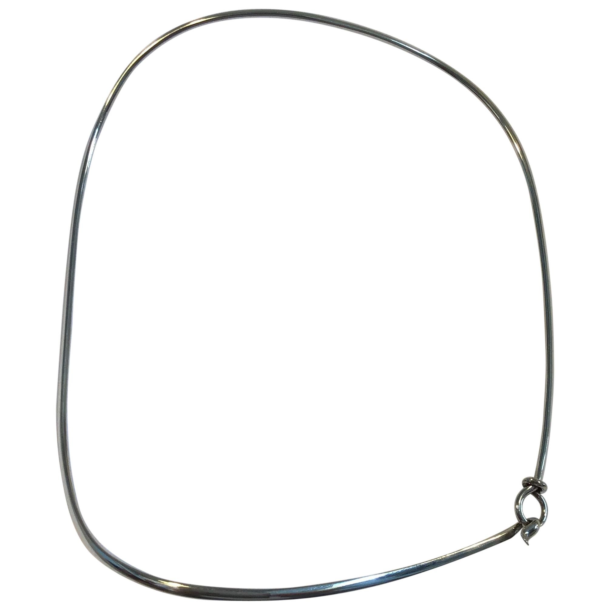 Georg Jensen Sterling Neck Ring No. 169 With Pendant No. 173 By ...