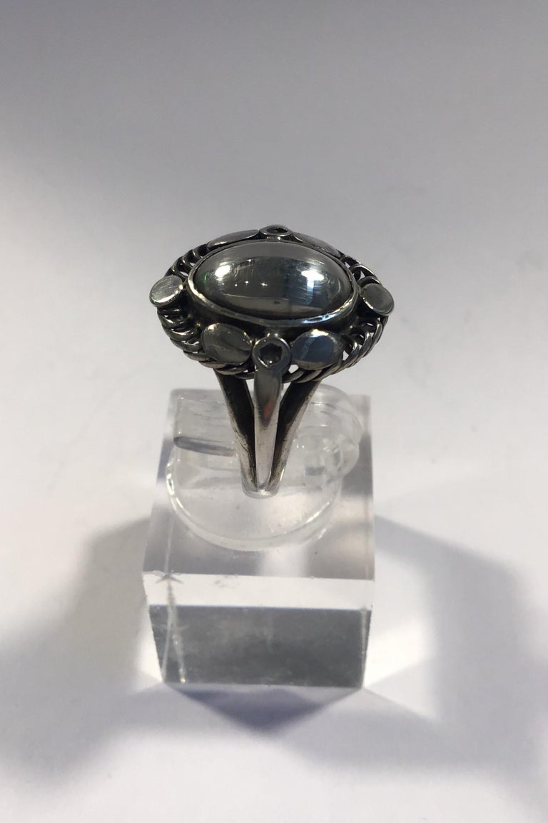 Georg Jensen Sterling Silver Ring No 1 For Sale at 1stDibs