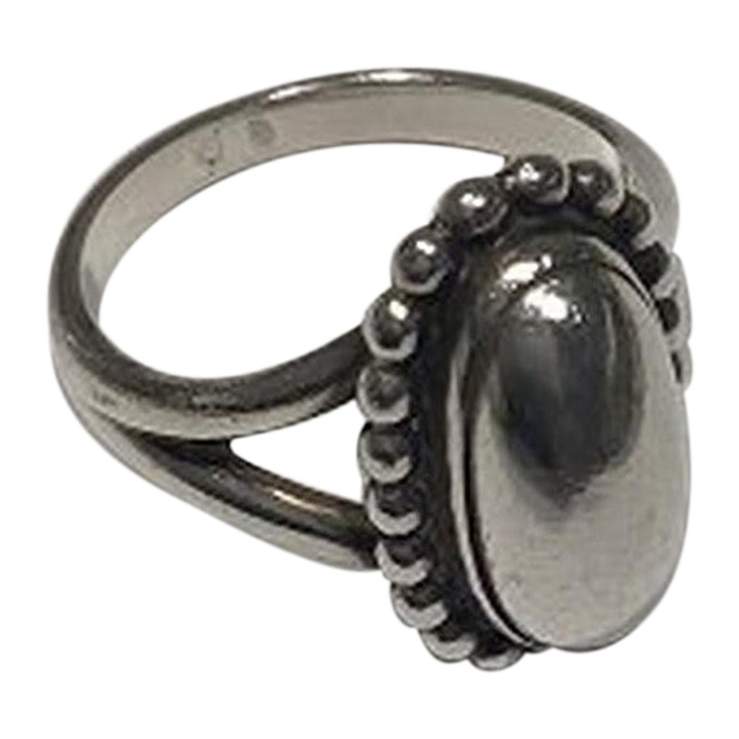 Georg Jensen Sterling Silver Ring No. 10 Moon Stone at 1stDibs | georg ...