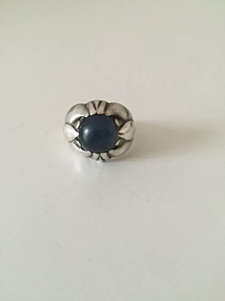 Georg Jensen Sterling Silver Ring with Light Blue Stone No 59 at ...
