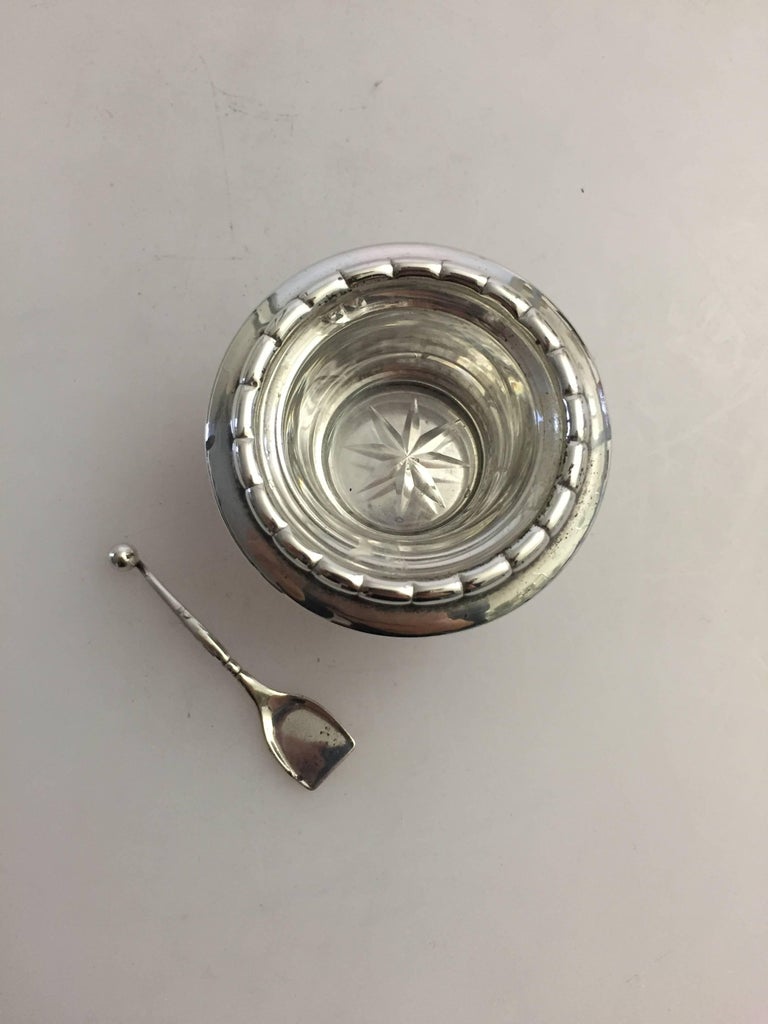 Georg Jensen Sterling Silver Salt Dish #236 with Spoon #130 For Sale at ...