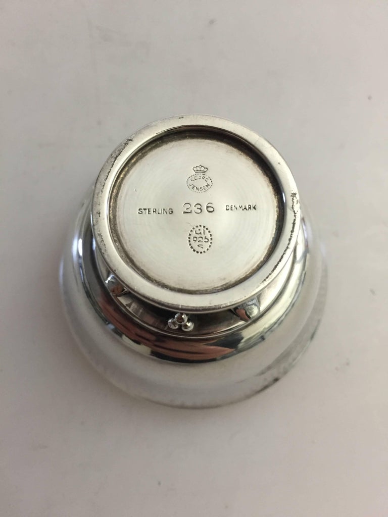 Georg Jensen Sterling Silver Salt Dish #236 with Spoon #130 For Sale at ...