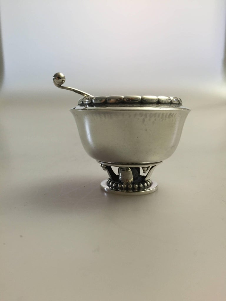 Georg Jensen Sterling Silver Salt Dish #236 with Spoon #130 For Sale at ...