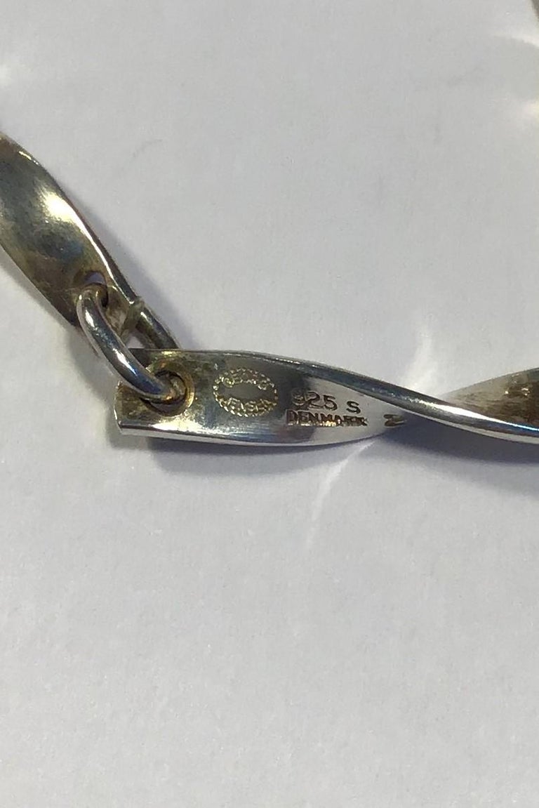Georg Jensen Sterling Silver Segmented Necklace No 283C at 1stDibs