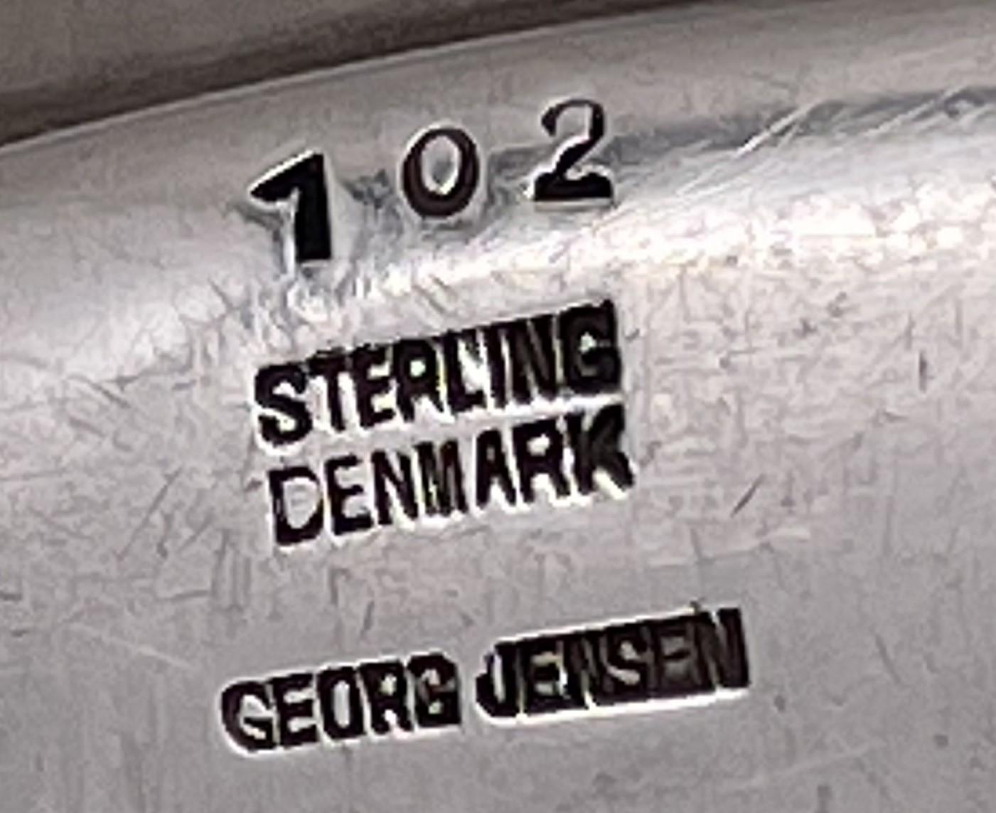 Georg Jensen Sterling Silver Set of 3 Fish Servers in Mathilda Pattern #102 For Sale at 1stDibs