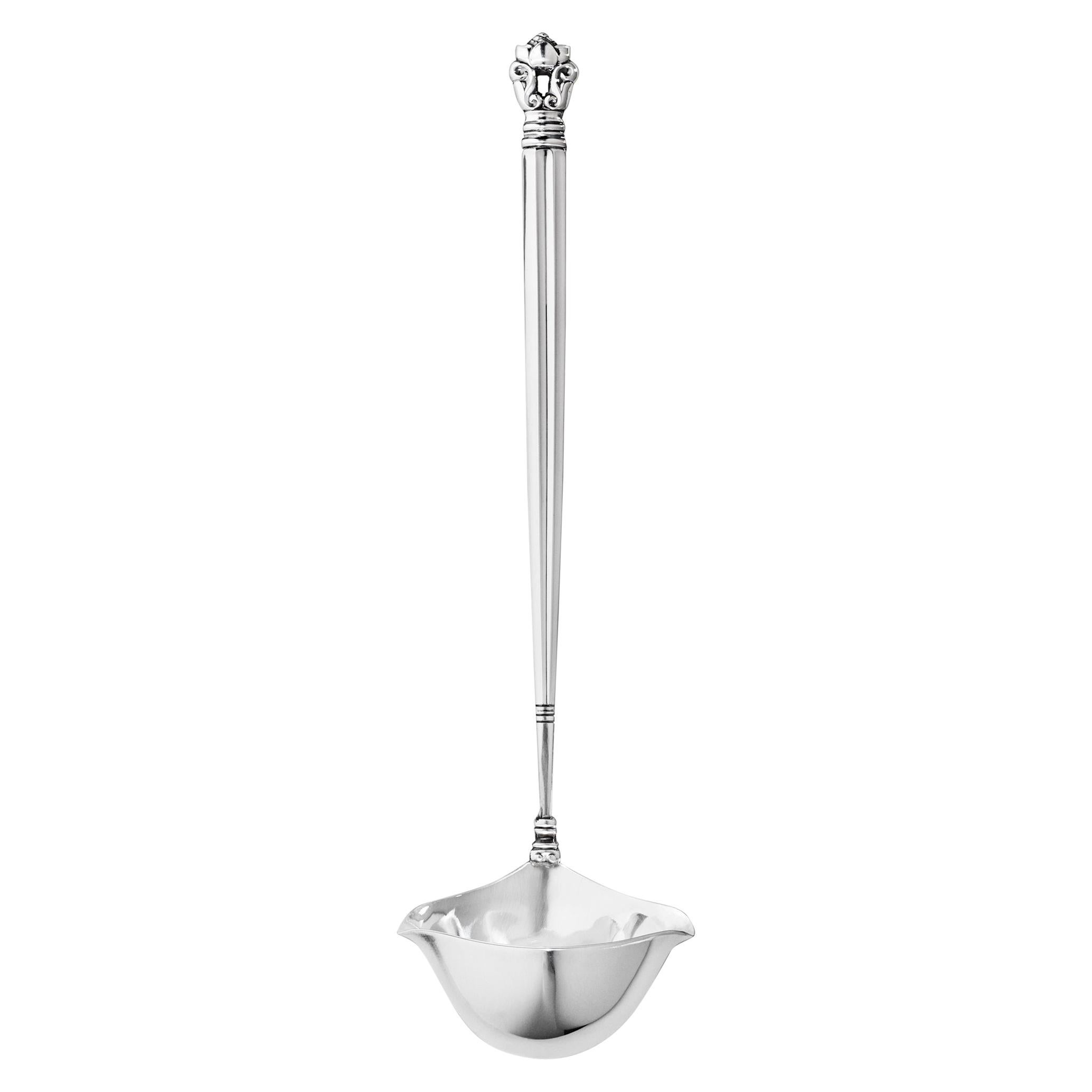 Georg Jensen Sterling Silver Curved Acorn Gravy Ladle by Johan Rohde ...