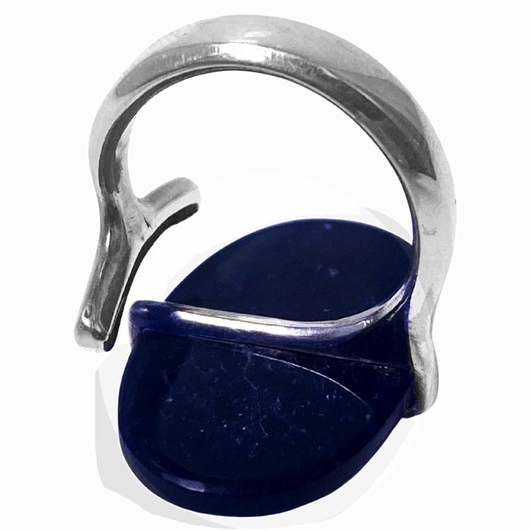 Georg Jensen Torun Bulow-Hube Sodalite Ring C.1970 For Sale at 1stDibs