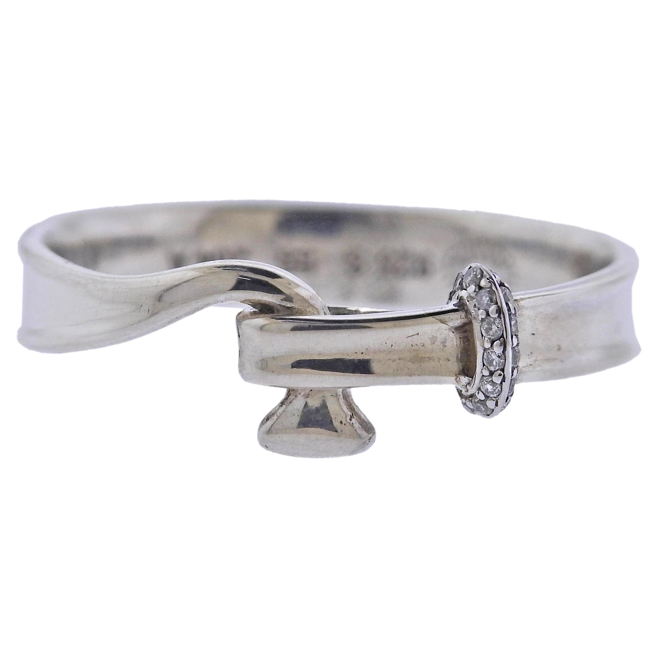 Georg Jensen Torun Haken Gold Silber Ring 204 A im Angebot bei 1stDibs