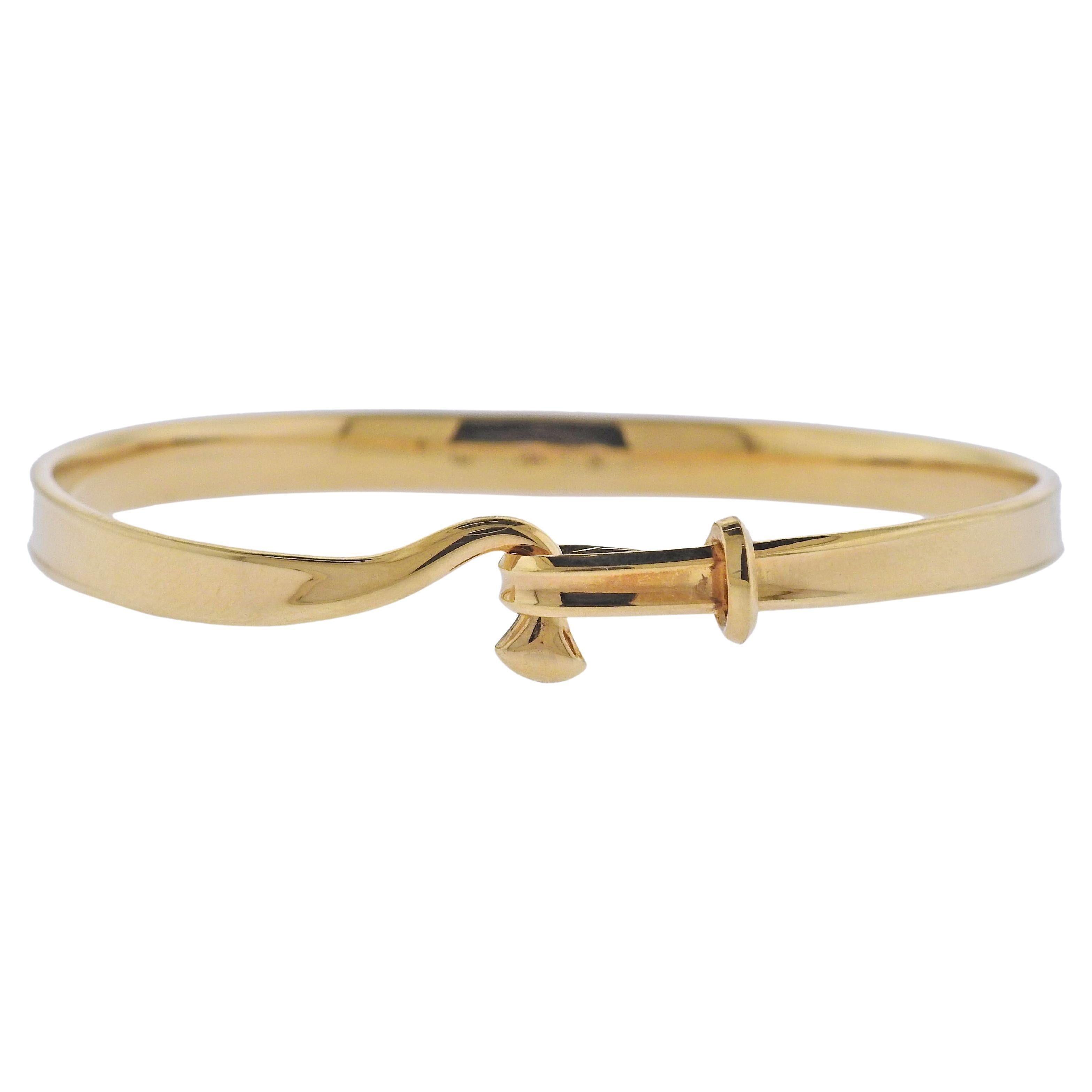 Georg Jensen Torun Hook Gold Bracelet 1204 For Sale at 1stDibs