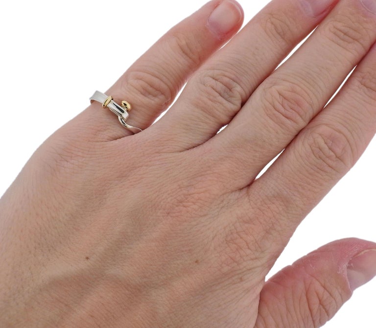 Georg Jensen Torun Hook Gold Silver Ring 204 A For Sale at 1stDibs ...