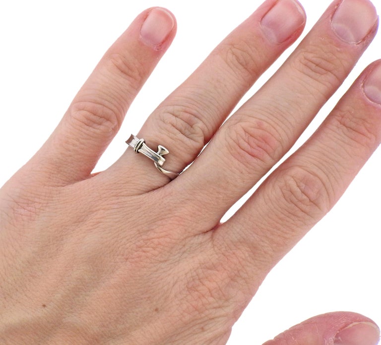Georg Jensen Torun Hook Sterling Silver Ring 204 A For Sale at 1stDibs