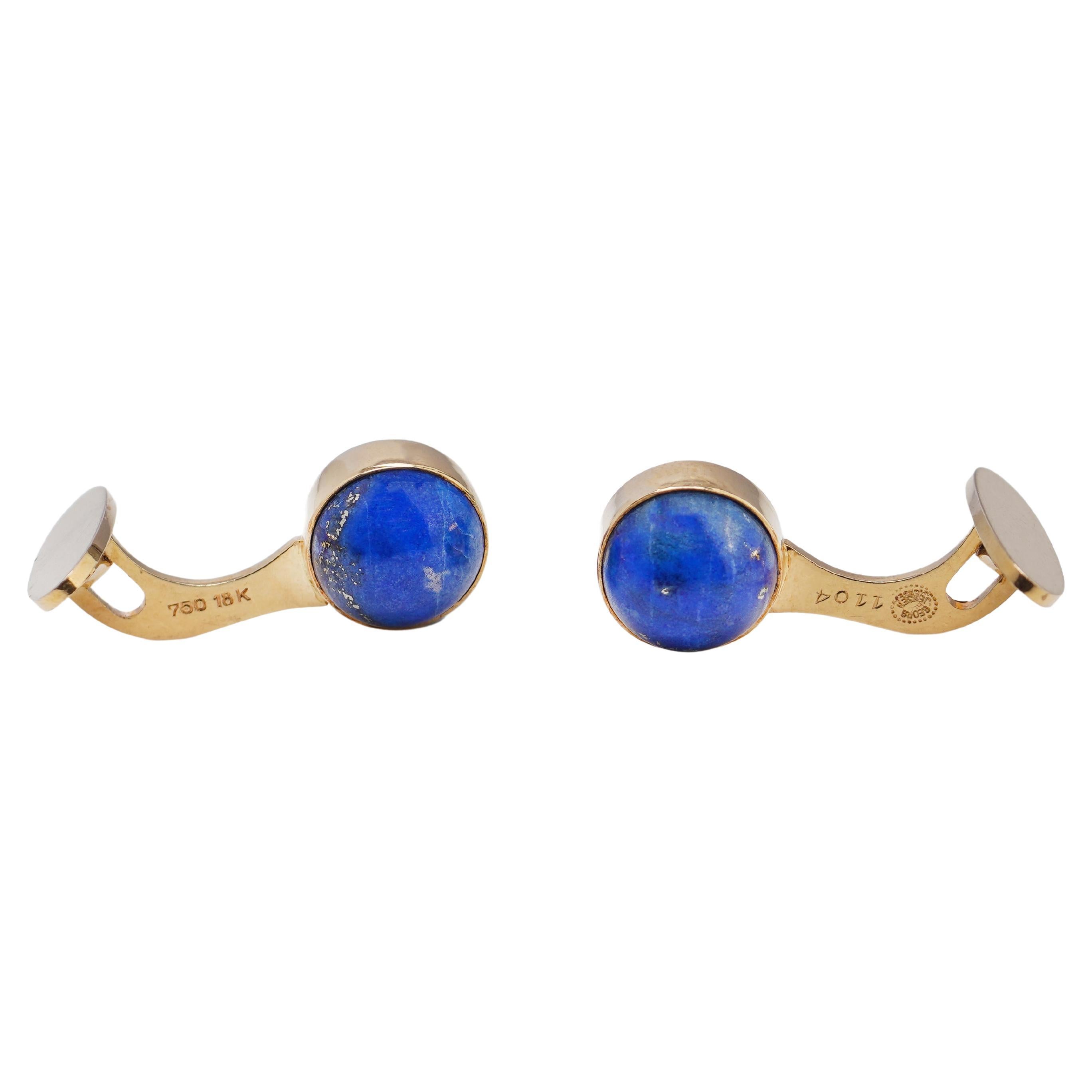Bruno Guiol 18kt and Lapis Cufflinks at 1stDibs