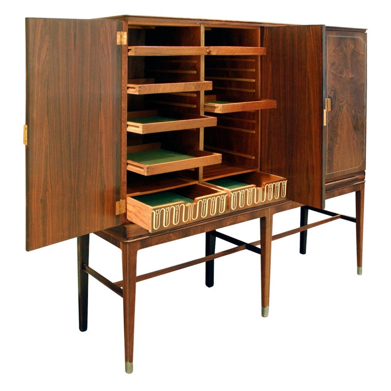 Georg Kofoed Cabinet in Brazilian Rosewood with Inlays, 1930s 'Signed ...
