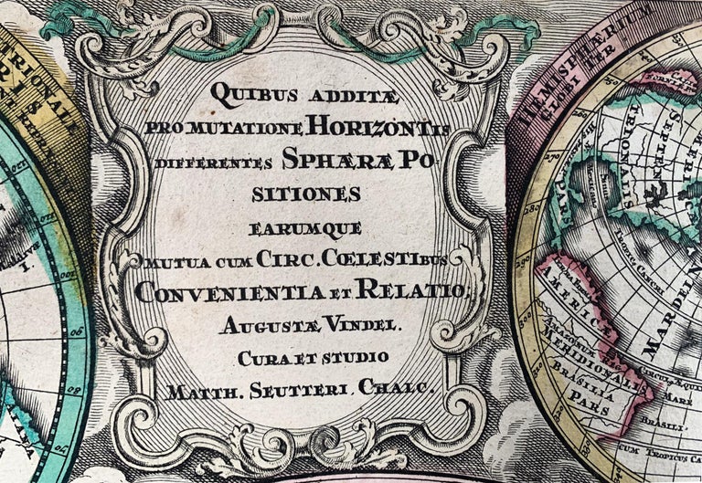 Georg Matthaus Seutter - World Map entitled "Diversi Globi Terr-Aquei ...