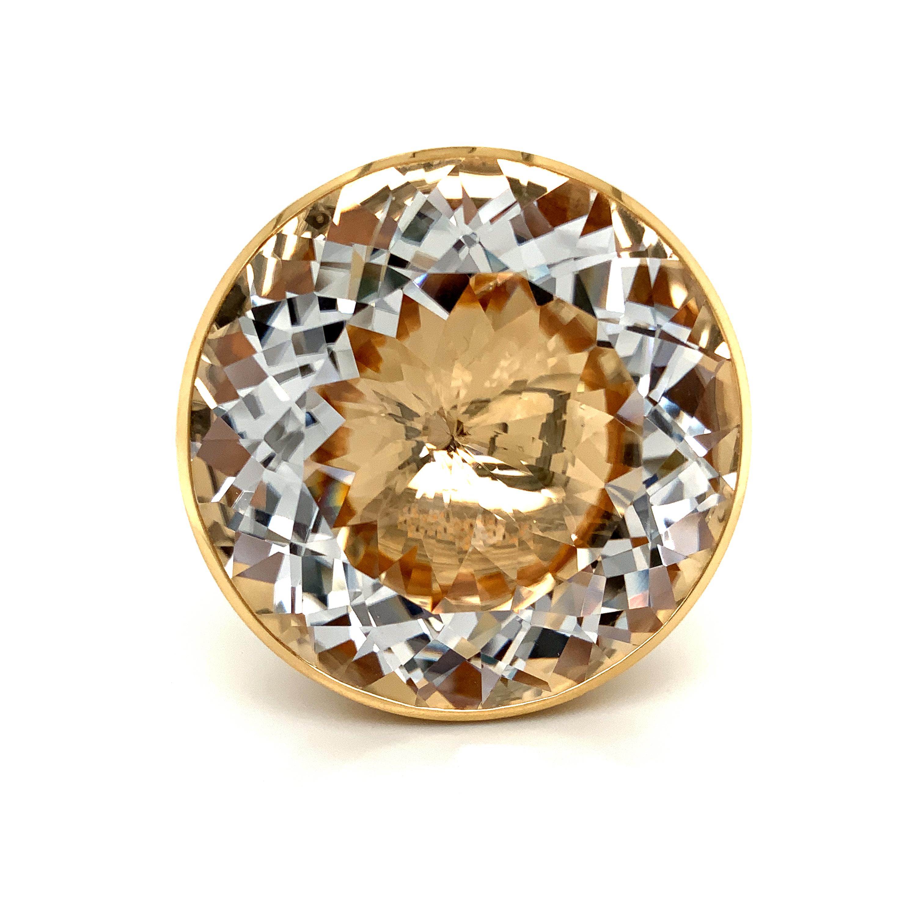 Georg Spreng - Blub Ring 18 Karat Yellow Gold, Round Natural Rock ...