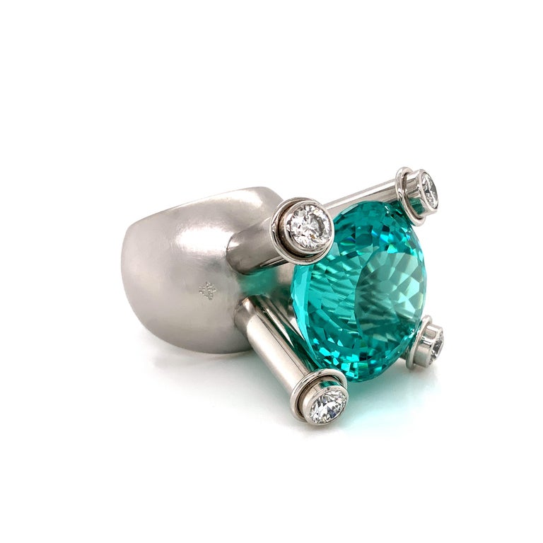 Georg Spreng - Caribbean Octopus Ring Pt 950 Tourmaline Paraiba color ...