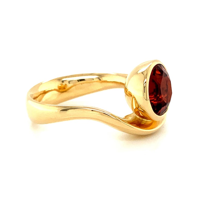 Georg Spreng - Swing Ring 18 Karat Yellow Gold round Citrine Madeira ...