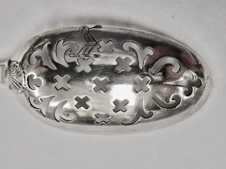 George 11 Silver Mote Spoon, Dated circa 1740, Made in London For Sale ...