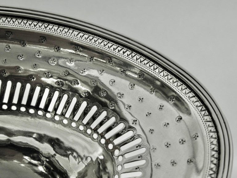 George 111 Bright Cut Silver Sweet Basket, Henry Chawner, London Assay ...