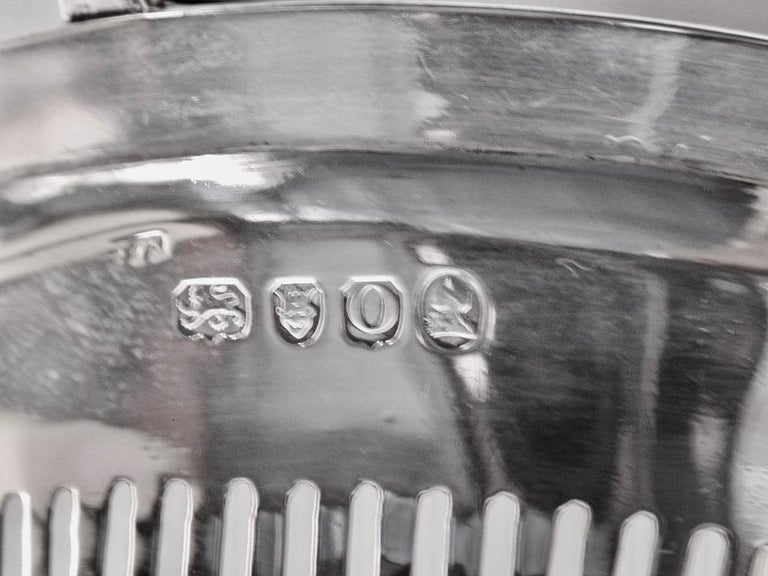 George 111 Bright Cut Silver Sweet Basket, Henry Chawner, London Assay ...