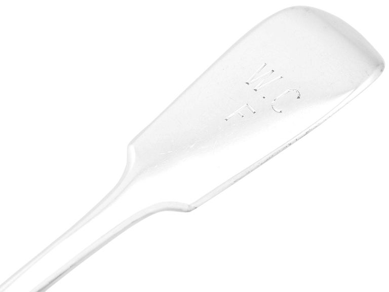 George Adams Victorian 1860s Sterling Silver Fiddle Pattern Salad ...