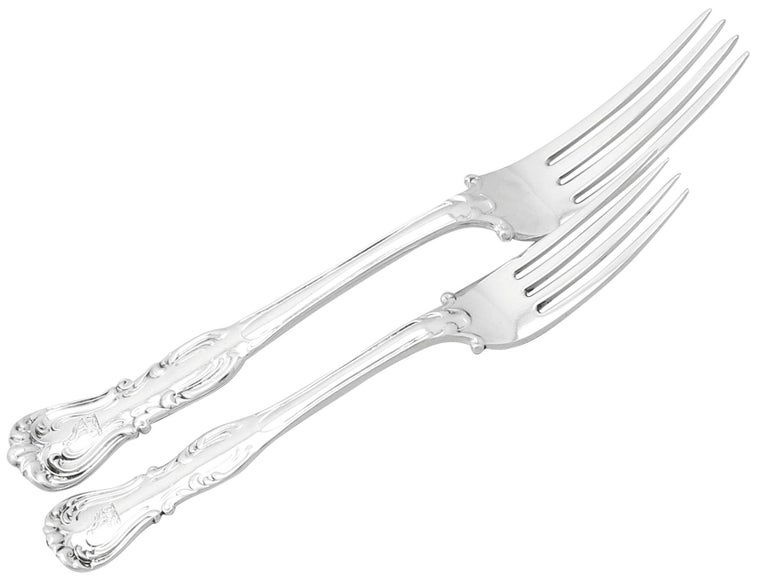 George Adams Victorian Sterling Silver Canteen of Cutlery for 12 ...