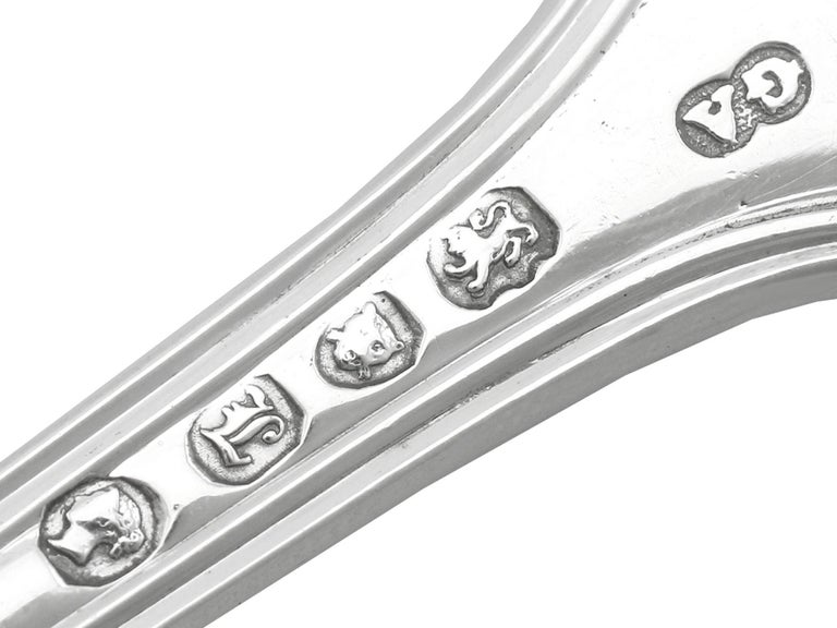 George Adams Victorian Sterling Silver Canteen of Cutlery for 6 Persons ...