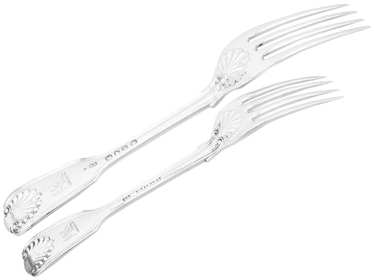 George Adams Victorian Sterling Silver Canteen of Cutlery for 6 Persons ...