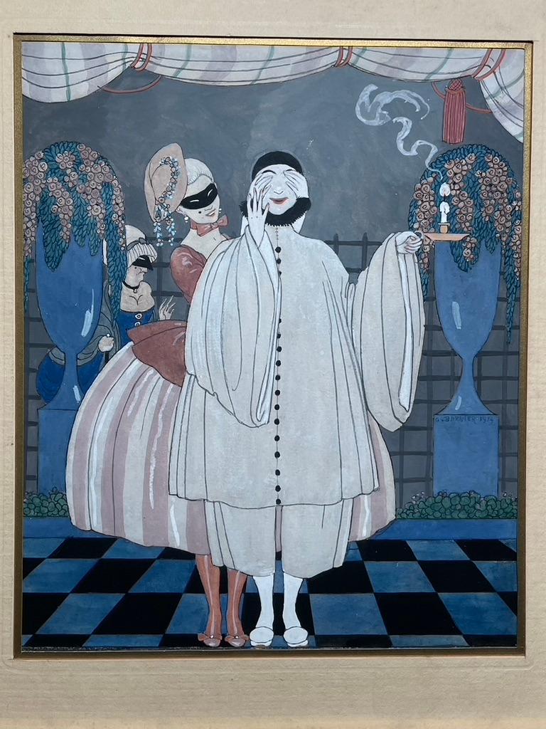 George Barbier - Pierrot et Colombine For Sale at 1stDibs