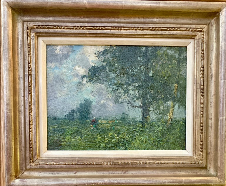 George Boyle - 19th century English oil impressionist scene of a French ...