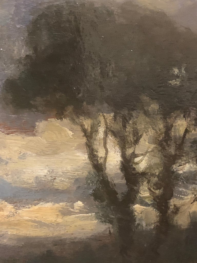 George Boyle - 19th century English oil impressionist scene of a French ...