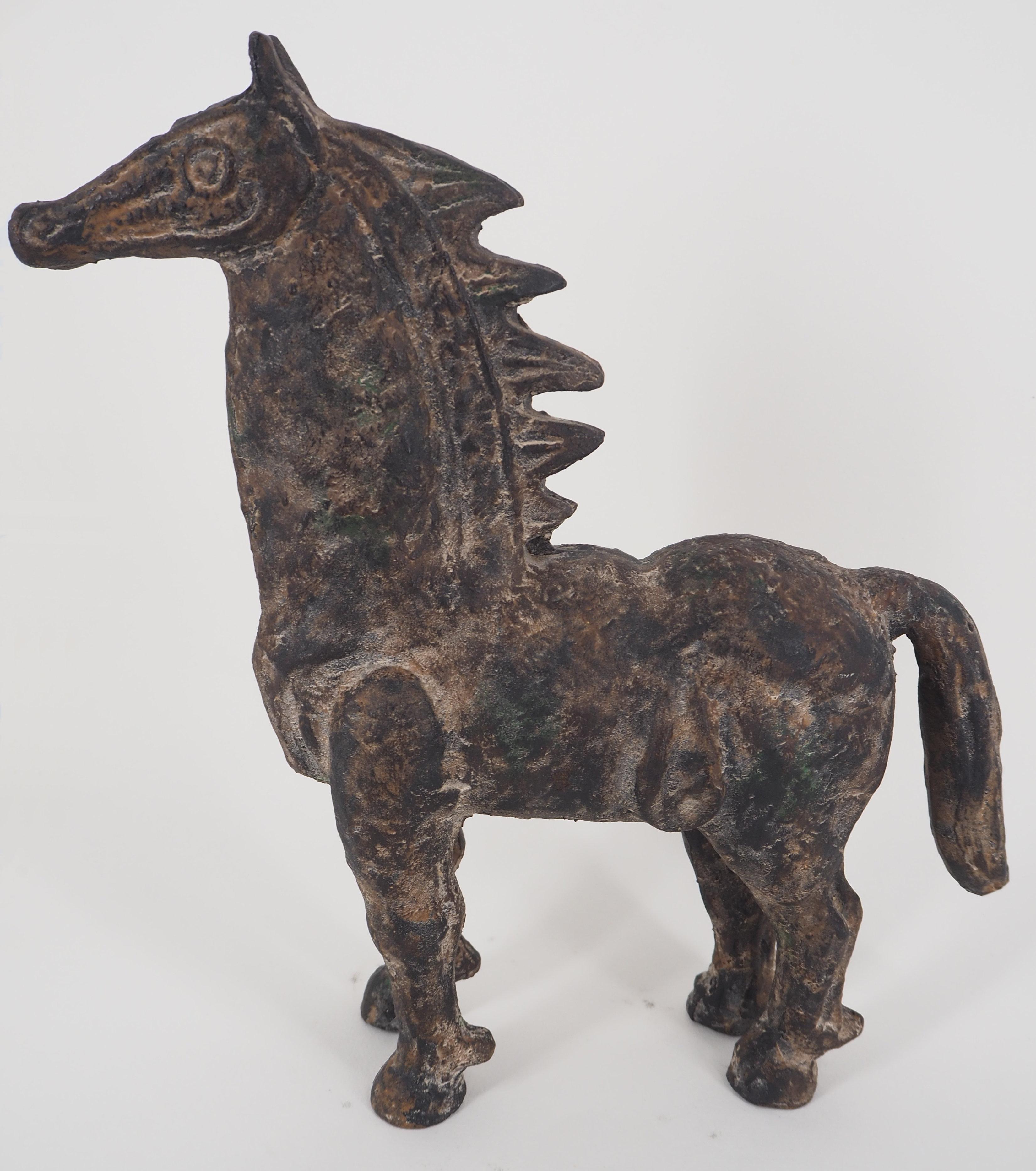 George Braque - Vigorous Horse - Original metal statue For Sale at 1stDibs