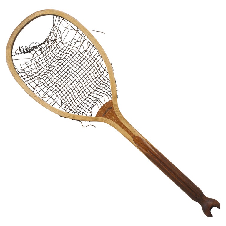 George Bussey Wooden Fishtail Tennis Racket, The Gordon For Sale at 1stDibs