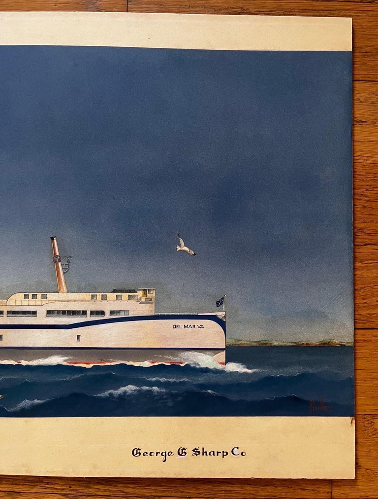 George C. Sharp Inc. "Art Deco" Ship Image For Sale at 1stDibs