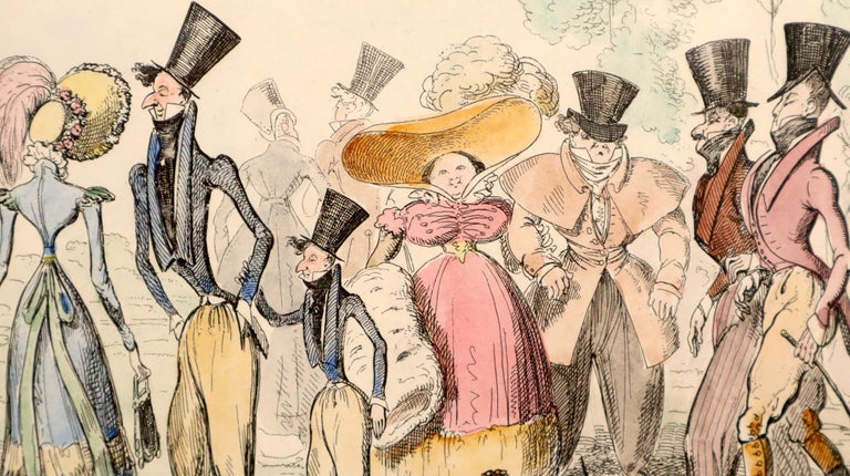 George Cruikshank - Monstrosities of 1821 etching with hand coloring ...