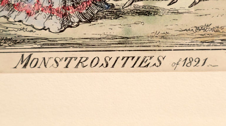 George Cruikshank - Monstrosities of 1821 etching with hand coloring ...