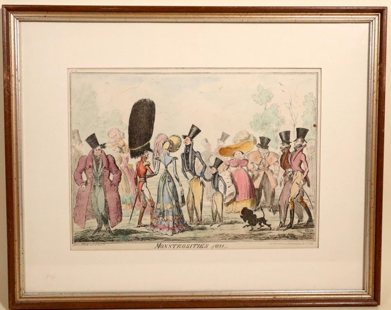 George Cruikshank - Monstrosities of 1821 etching with hand coloring ...