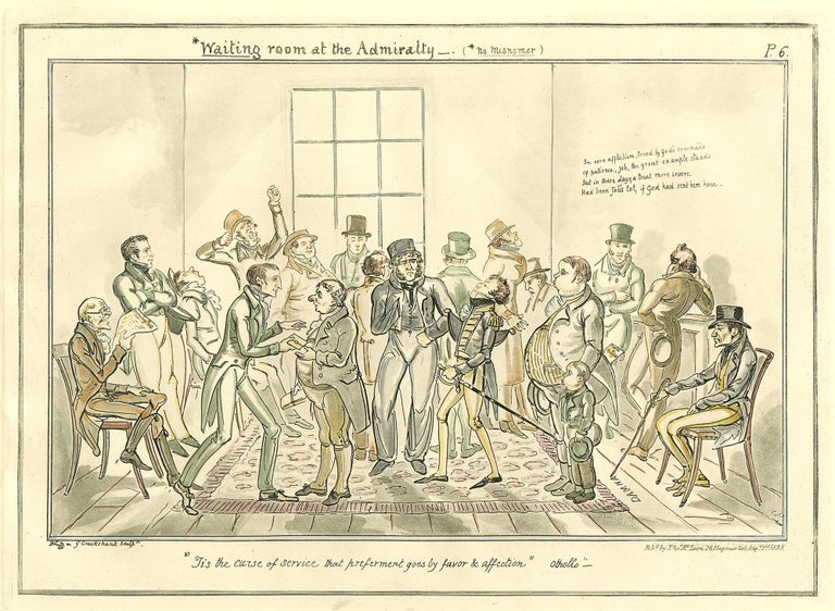 George Cruikshank - Waiting room at the Admiralty (*no Misnomer) For ...