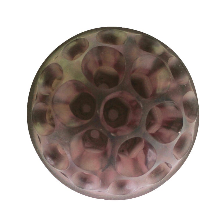 George Davidson Cloud Glass Bowl Purple Amethyst Art Deco Circa
