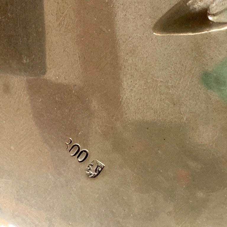 George Davidson, Glass and Silver Jewelry Box, England 1920s Art Deco ...