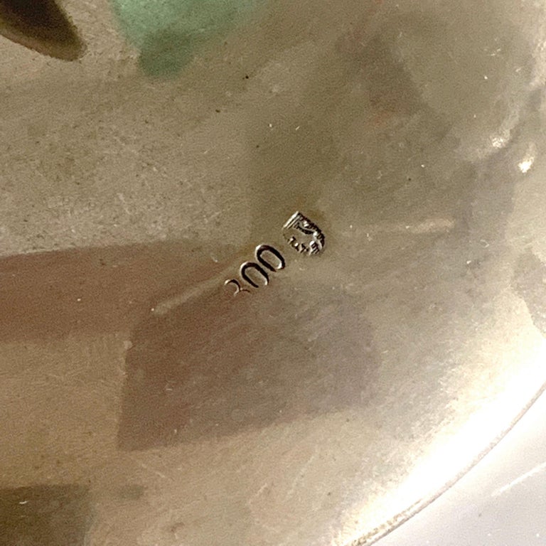 George Davidson, Glass and Silver Jewelry Box, England 1920s Art Deco ...