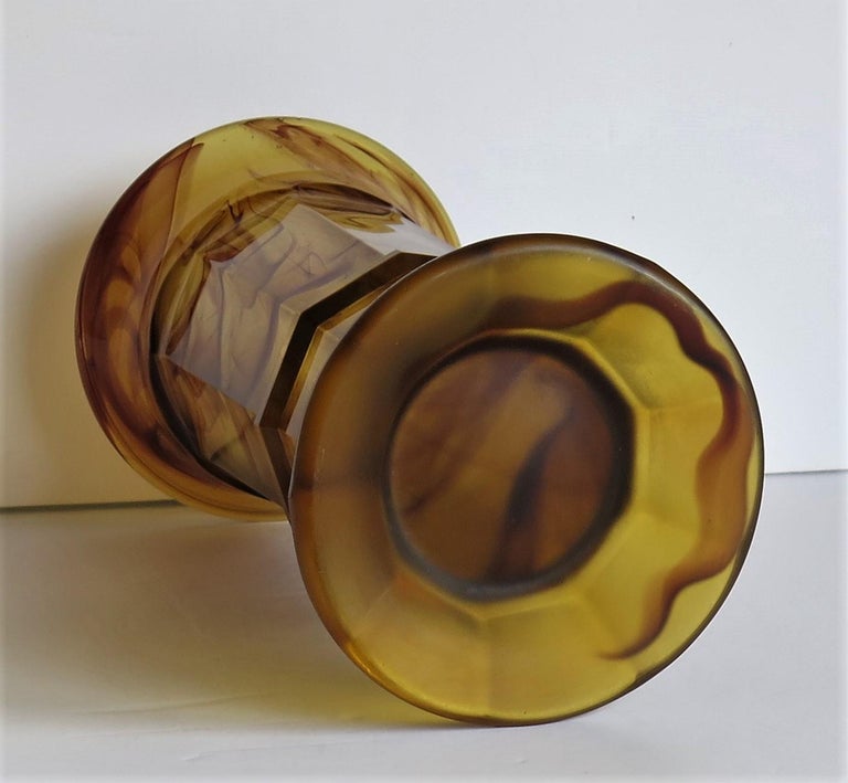 Art Deco Large Vase Cloud Glass by George Davidson, English Ca 1930s ...