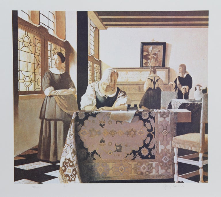 George Deem - Sienna Vermeer, Lithograph by George Deem For Sale at 1stDibs