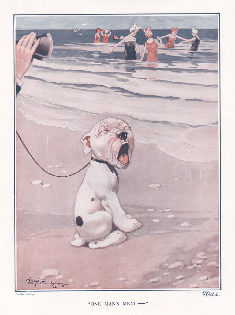 One Man''s Meat. George Studdy Bonzo puppy bull dog print For Sale at ...