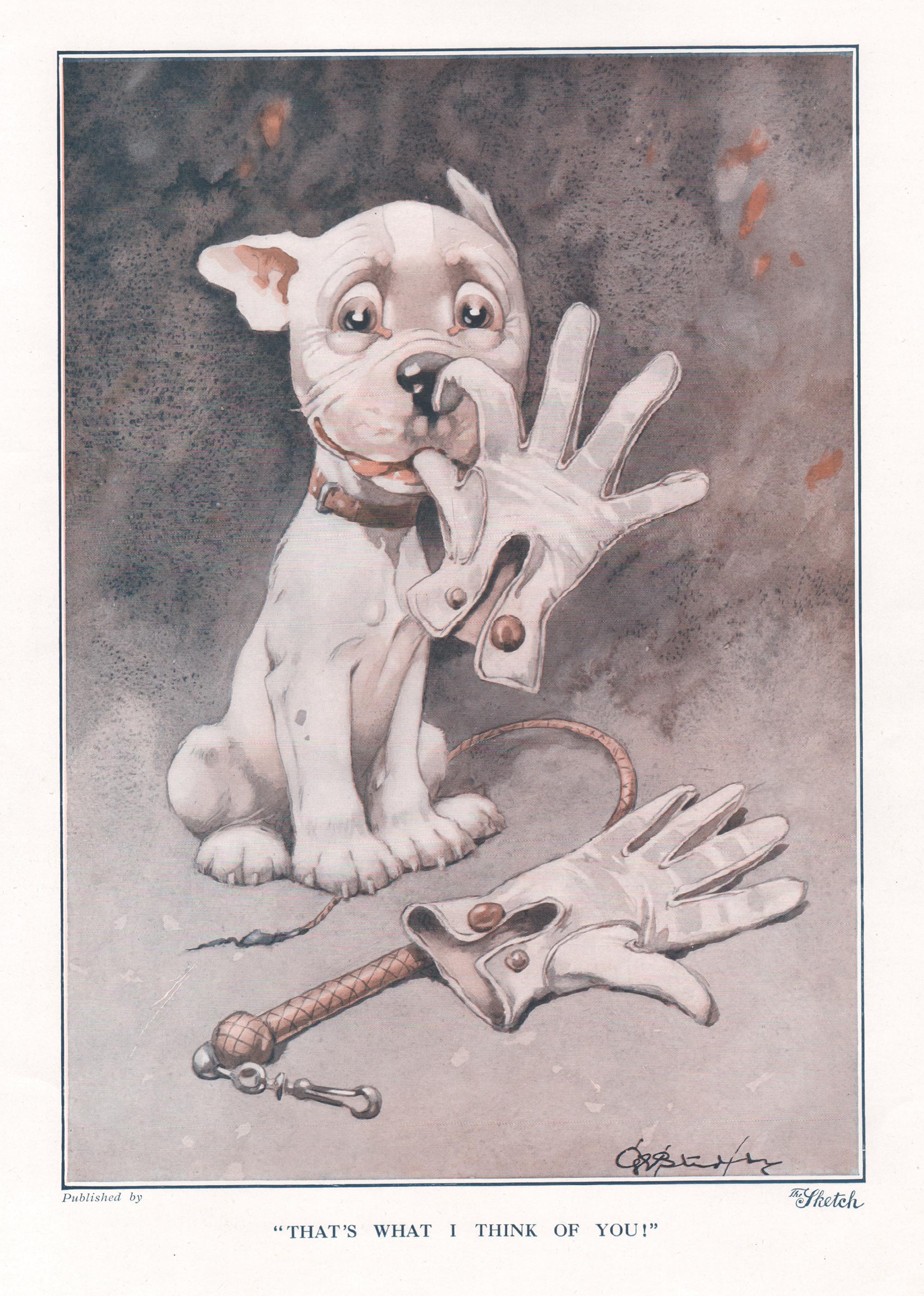 That's What I Think of You. George Studdy Bonzo puppy bull dog print ...