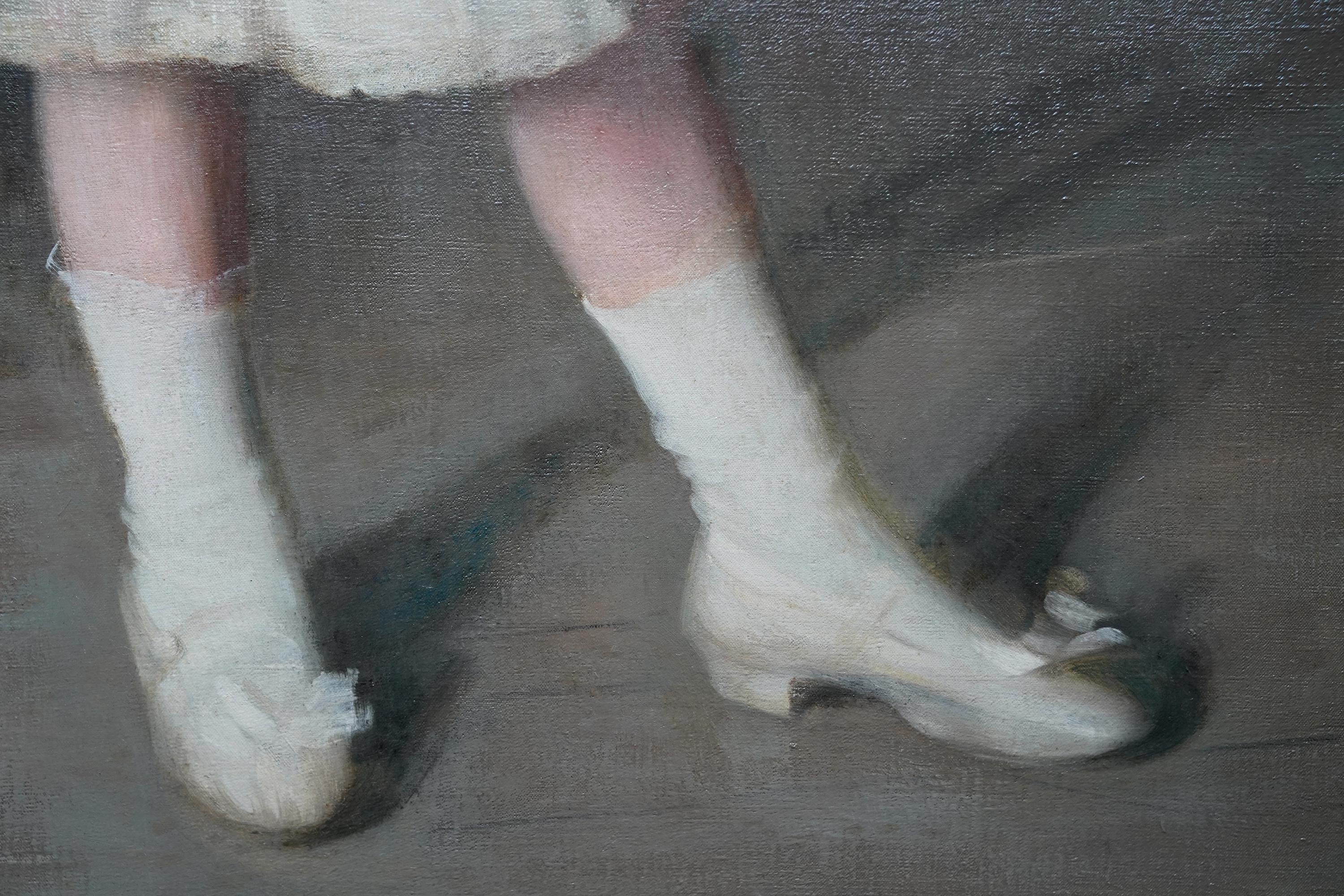 George Fiddes Watt - Portrait of Muriel Sutherland Playing Badminton ...