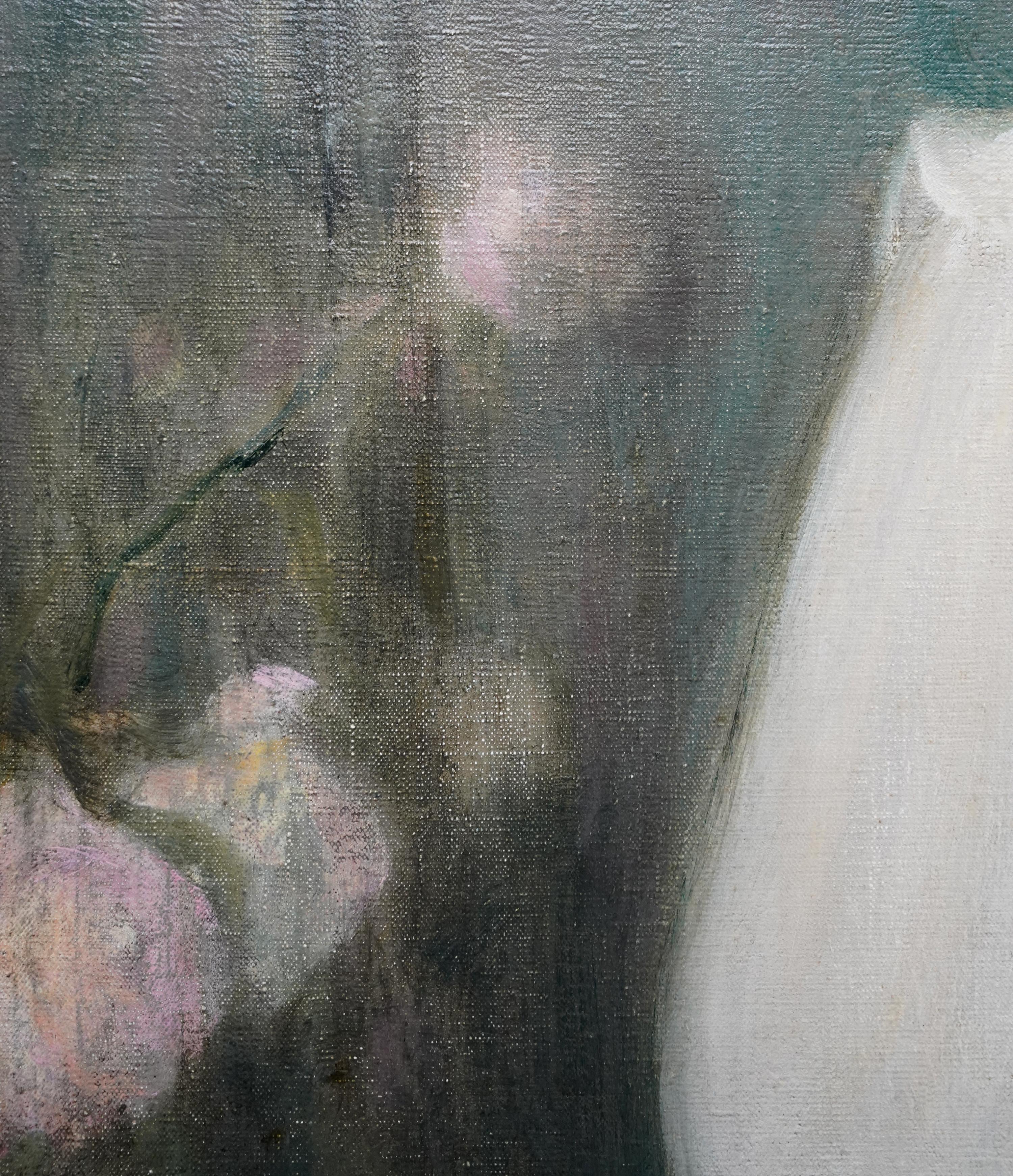 George Fiddes Watt - Portrait of Muriel Sutherland Playing Badminton ...