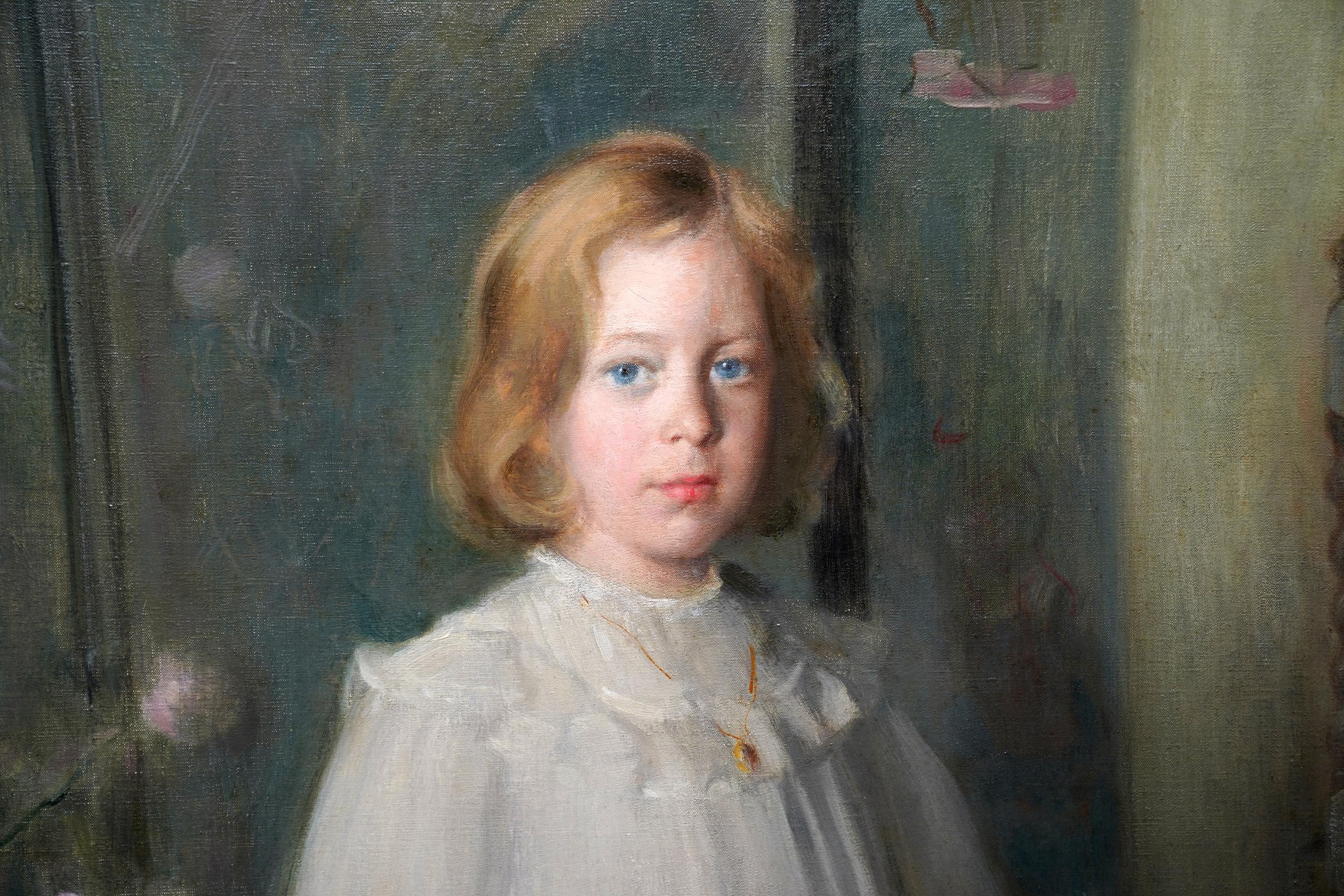 George Fiddes Watt - Portrait of Muriel Sutherland Playing Badminton ...