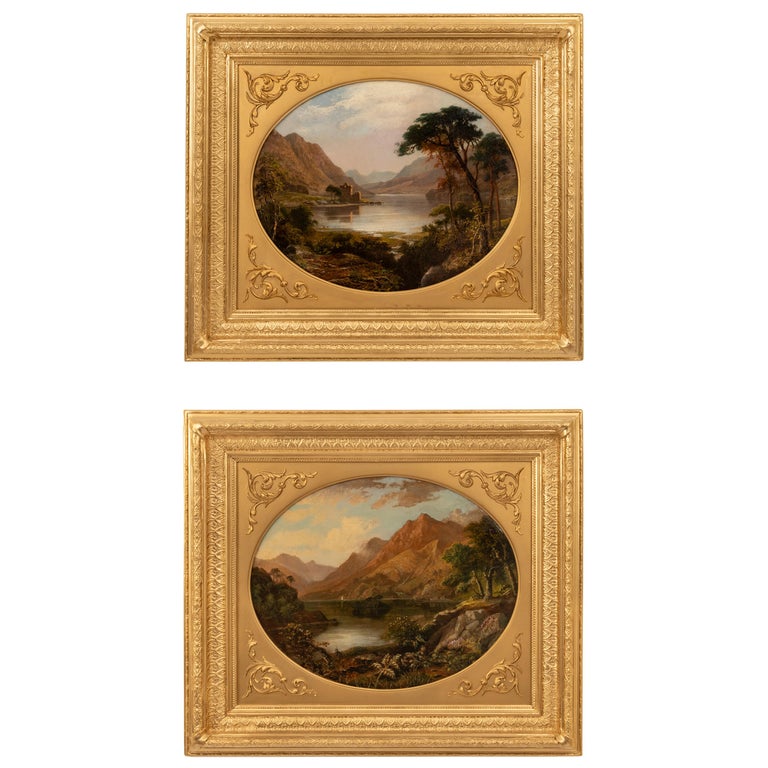 George Frederick Buchanan - Pair Antique Oil Paintings Scottish ...